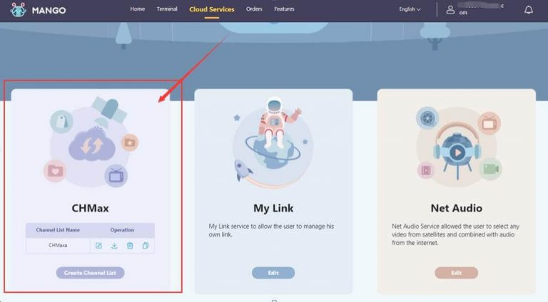 ChMax: How To Set up Mango Cloud Services - SatSTB
